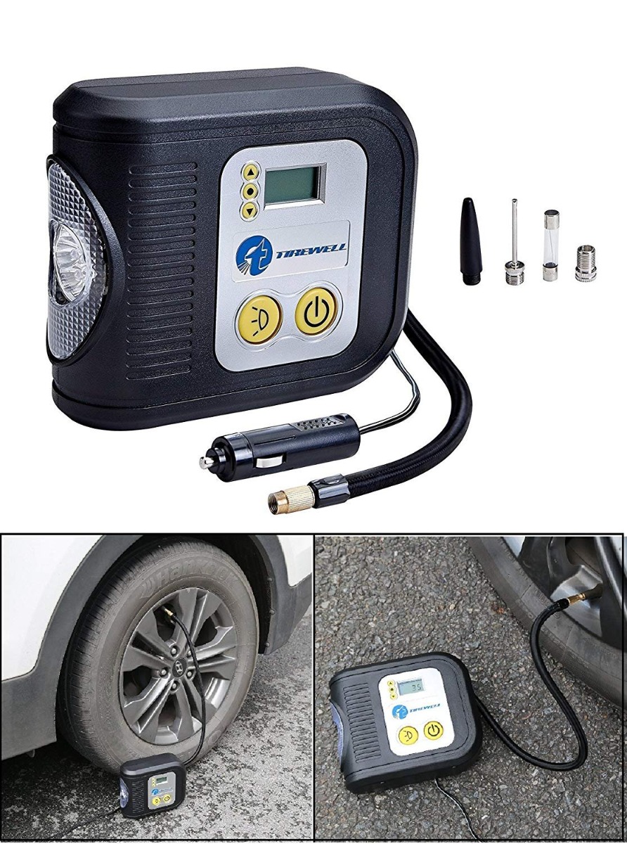Emergency car tyre inflator store