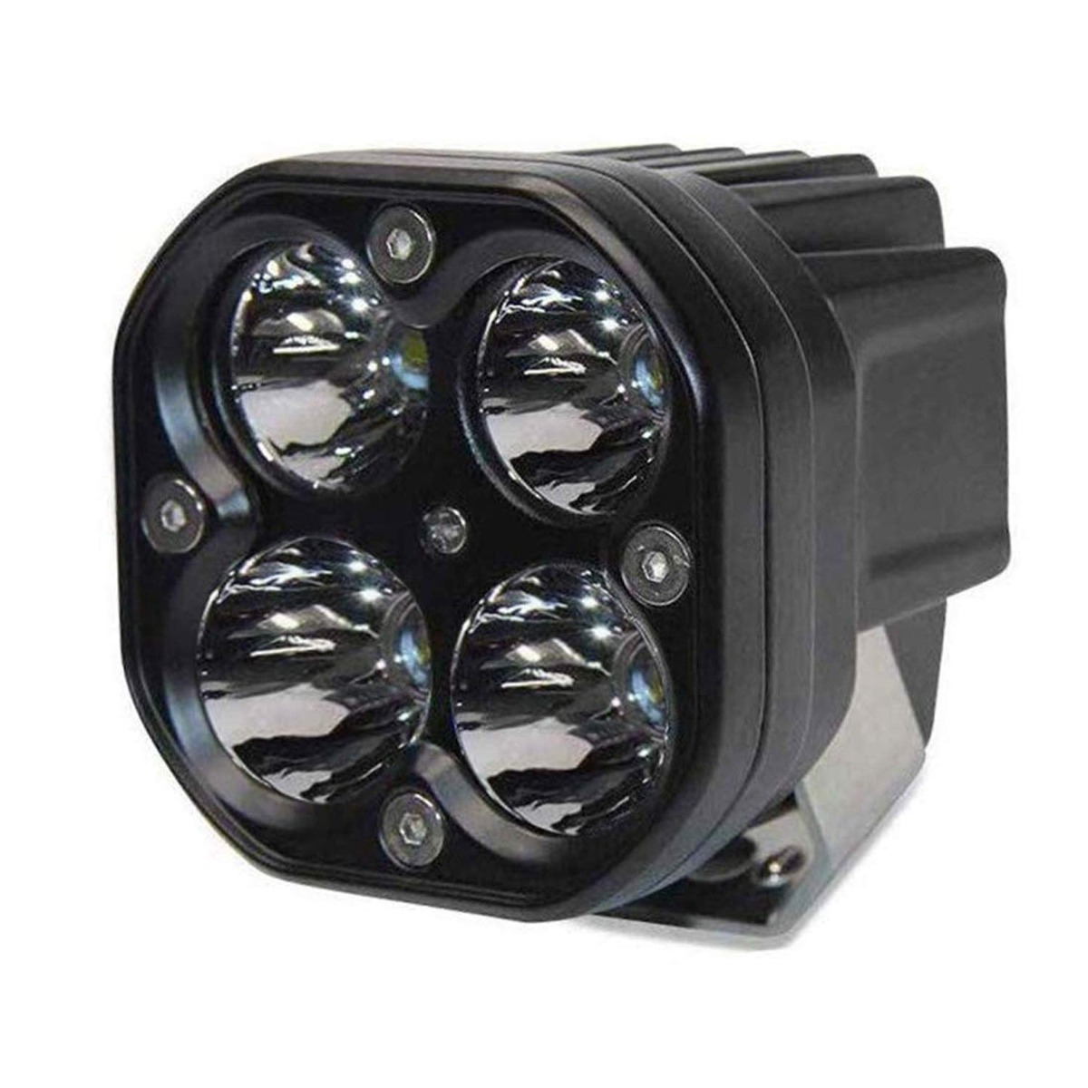 Allextreme EX40WF1 4 LED Fog Light Super Bright Spot Flood Beam Driving Lamp for Motorcycle Cars Bikes SUV 40W White Light 1 Pc