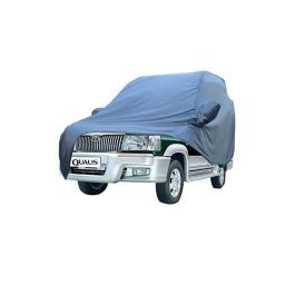 Allextreme TQZ5001 Car Body Cover Compatible with Toyota Qualis Custom Fit Dustproof UV Heat Resistant Indoor Outdoor Body Protection Blue with Mirror
